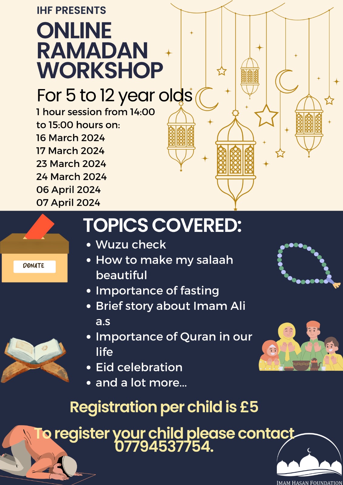Online Ramadan Workshop (Kids) - Imam Hasan Foundation